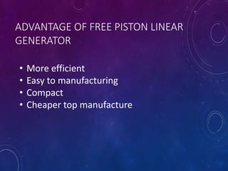 free piston engine linear generator | PPTX
