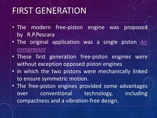 free piston engine linear generator | PPTX