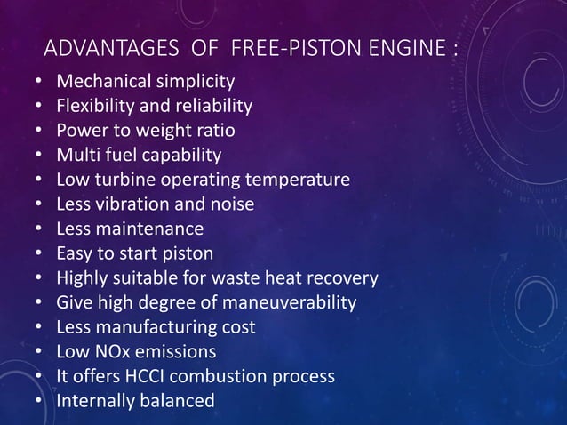 free piston engine linear generator | PPTX