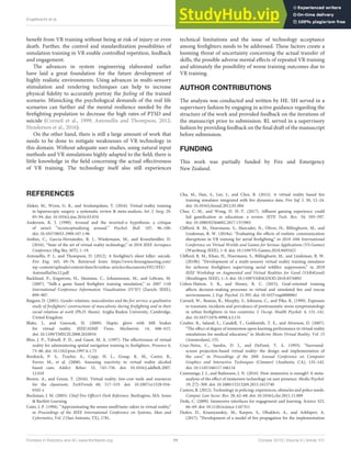 A SWOT Analysis Of The Field Of Virtual Reality For Firefighter ...