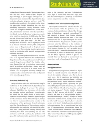 A SWOT Analysis Of The Physiotherapy Profession In Kuwait | PDF