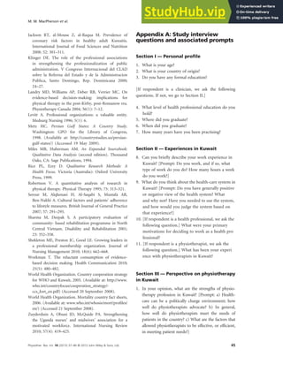 A SWOT Analysis Of The Physiotherapy Profession In Kuwait | PDF