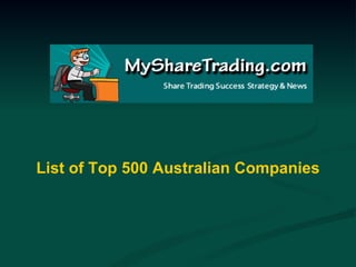 List of Top 500 Australian Companies | PPT