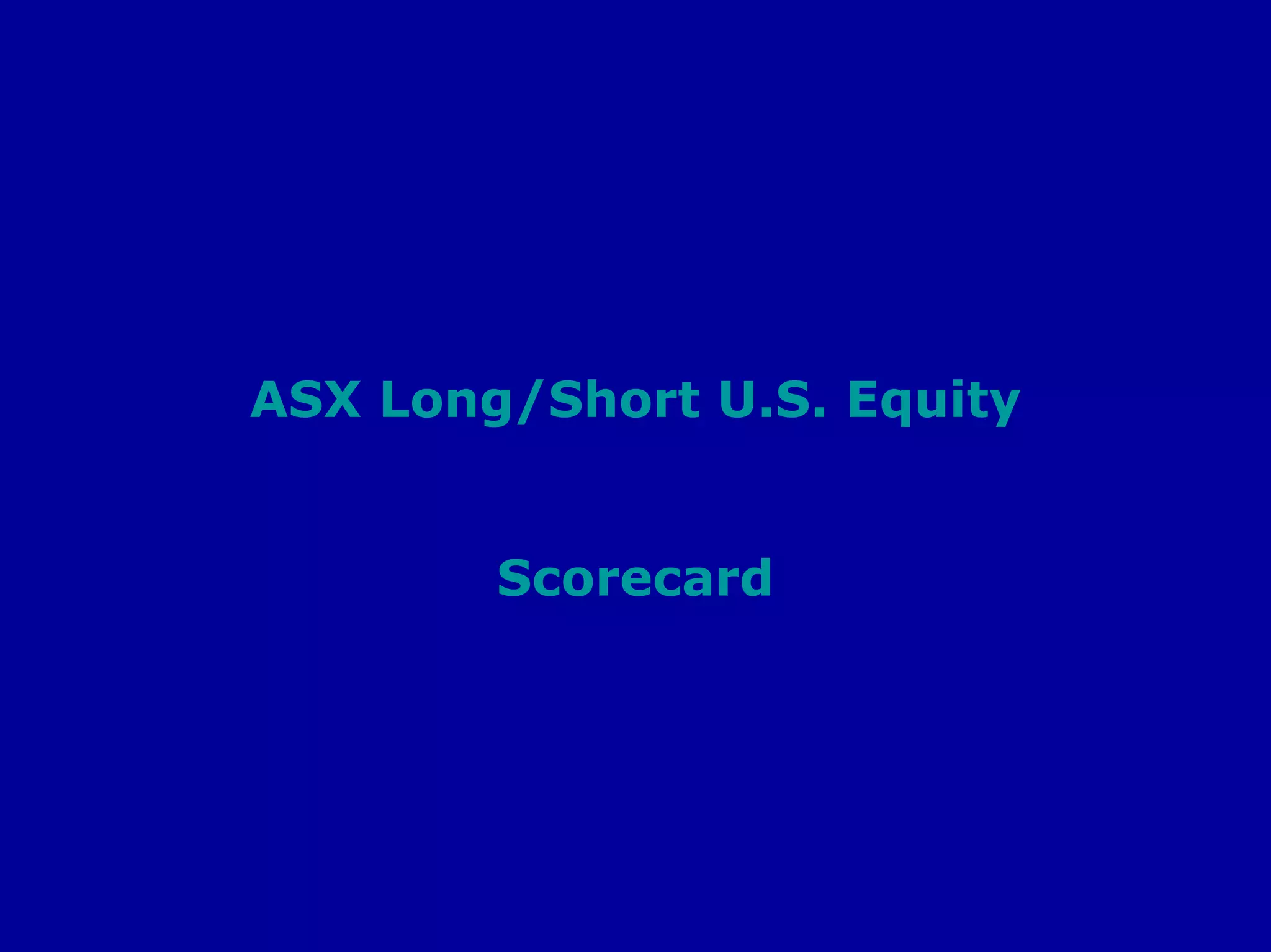 ASX Scorecard | PPT