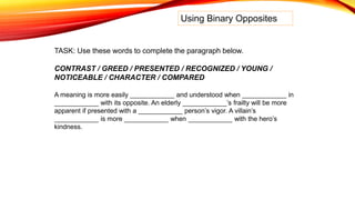 Asy1 media language theory structuralism binary opposites | PPTX