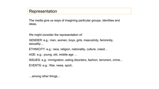 ASY1 Media Studies Representation 2: Stereotypes | PPT