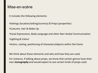 Asy1 moving image analysis - mise en scene | PPT