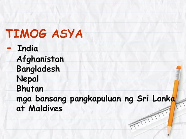 Asya bilang isa sa pitong kontinente sa daigdig | PPT