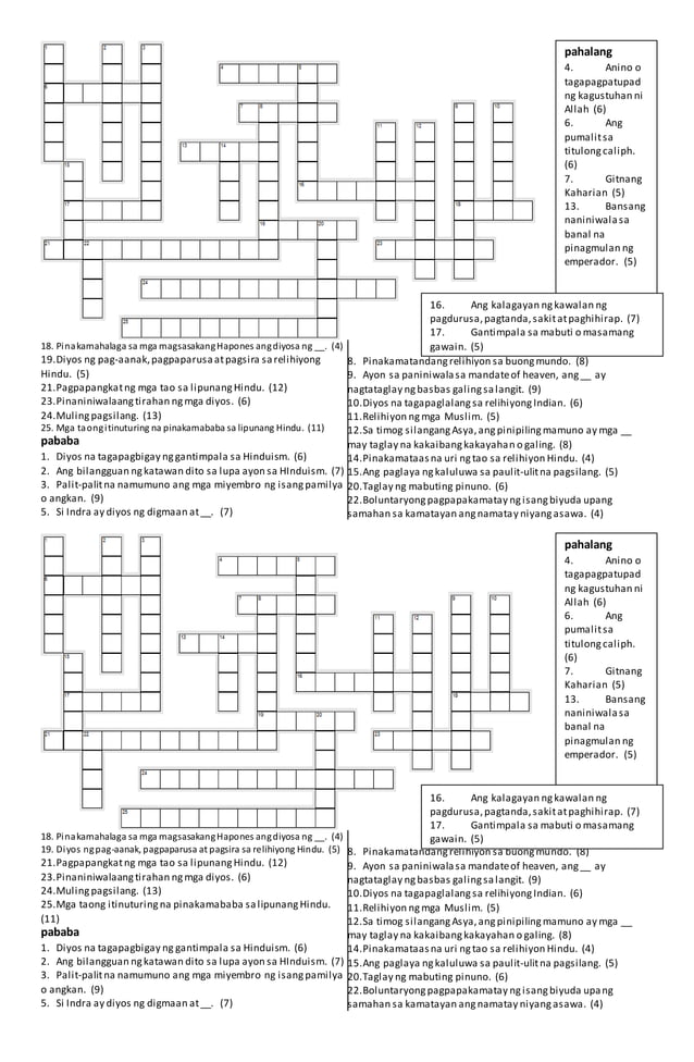 Asya activity relihiyon at sinaunang pananaw | DOCX