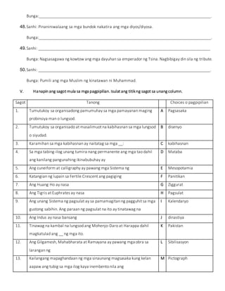 Asya test exam | DOCX