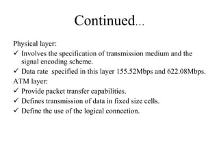 Asychronous transfer mode(atm) | PPT | Computer Networking | Computing