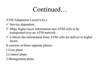 Asychronous transfer mode(atm) | PPT | Computer Networking | Computing