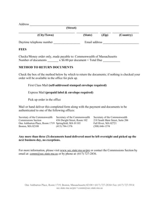 Apostille Authentication Form For Apostille Services In Boston MA | PDF