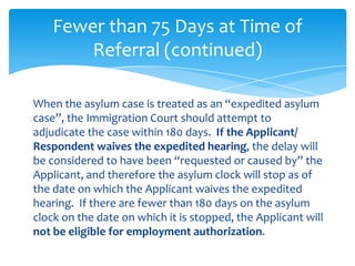 Asylum Clock & Employment Authorization | PPTX