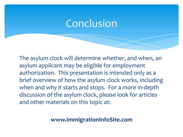 Asylum Clock & Employment Authorization | PPTX