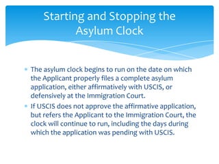 Asylum Clock & Employment Authorization | PPTX