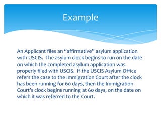 Asylum Clock & Employment Authorization | PPTX