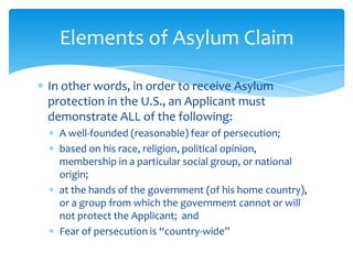 Intro to Refugee & Asylum Law | PPTX