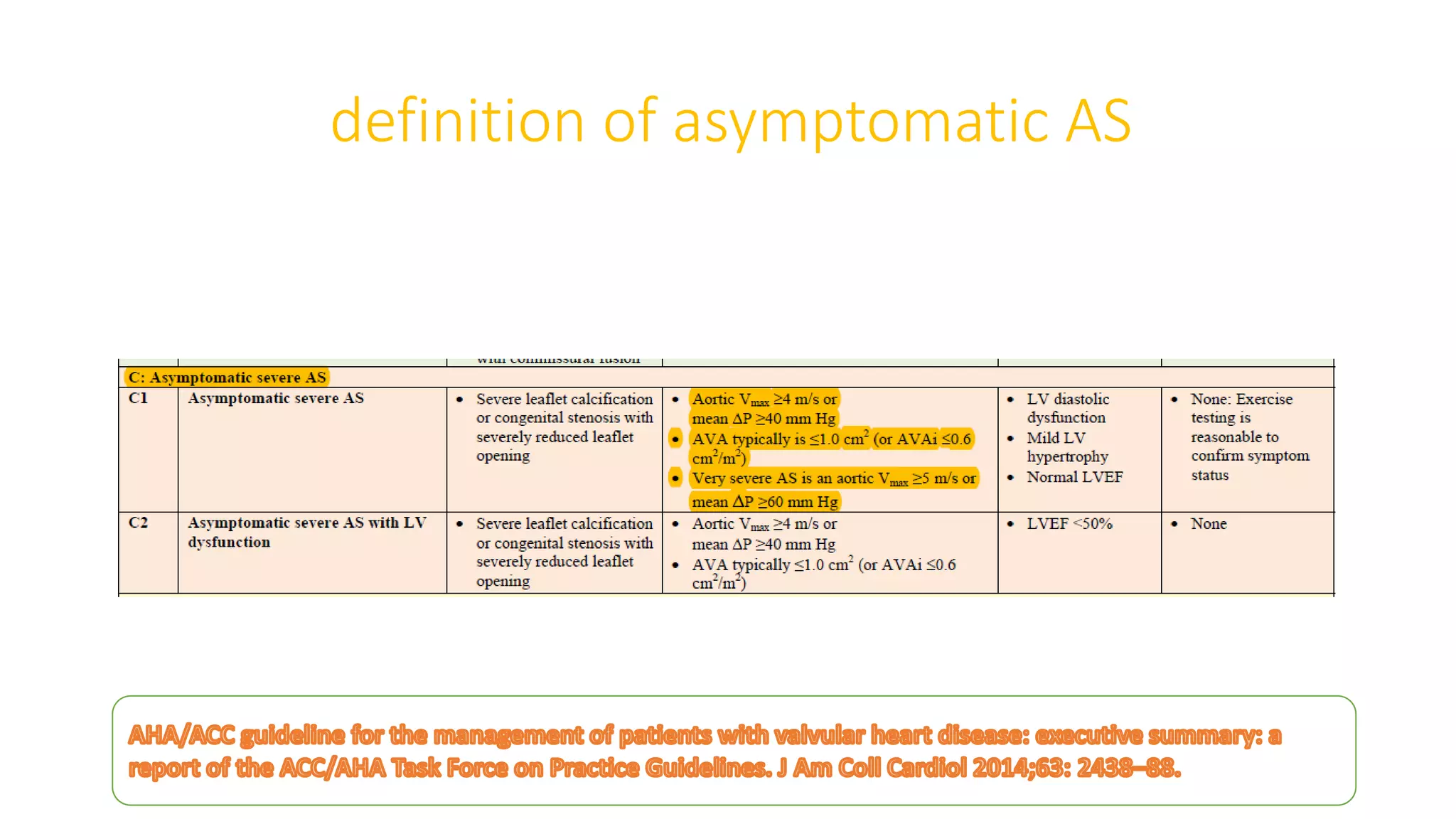 Asymptomatic severe aortic stenosis | PPTX