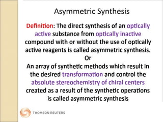 Asymmetric synthesis | PPT