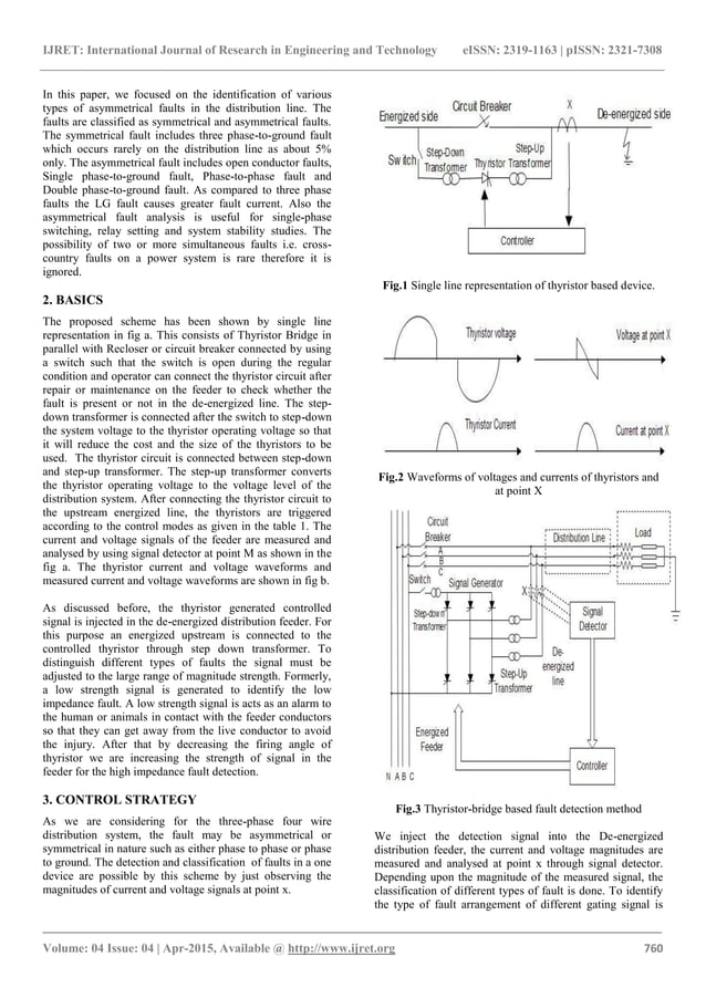 Asymmetrical Fault Detection In De Energized Distribution Feeder Pdf