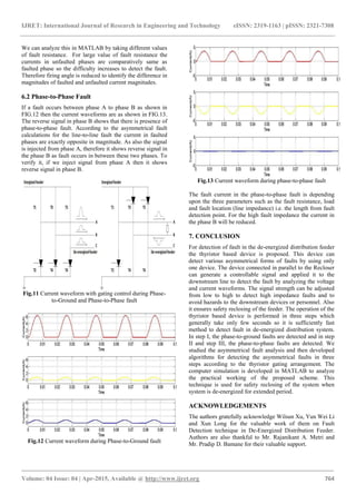 Asymmetrical fault detection in de energized distribution feeder | PDF