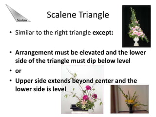 Scalene Triangle Flower Arrangement