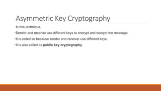 Assymmetric Cryptosystem in cryptography | PPT