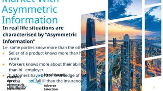 Asymmetric Information comprising of repercussion of incomplete market ...