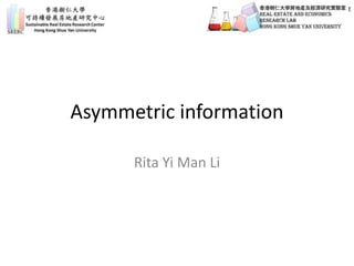 Asymmetric information | PPT