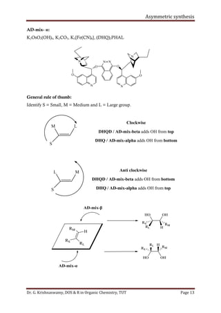 Asymmetric synthesis notes | PDF