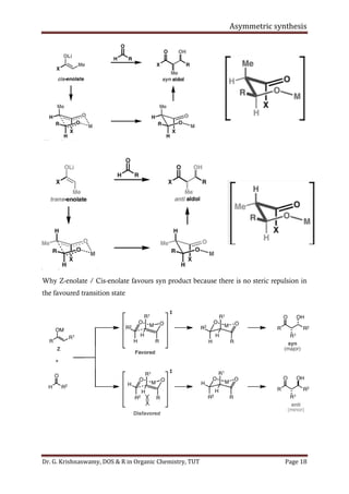 Asymmetric synthesis notes | PDF