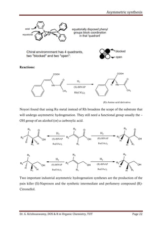 Asymmetric synthesis notes | PDF