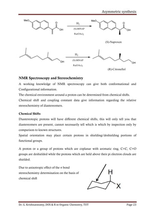 Asymmetric synthesis notes | PDF