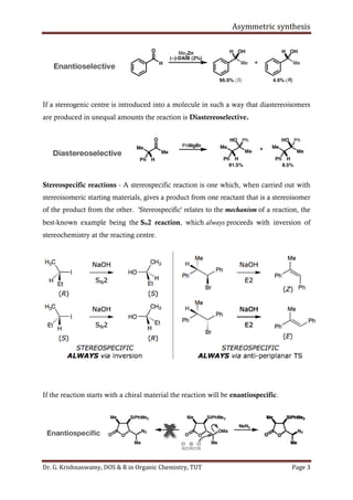 Asymmetric synthesis notes | PDF