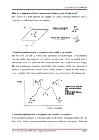 Asymmetric synthesis notes | PDF