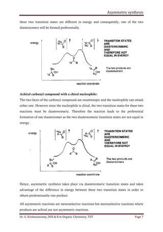 Asymmetric synthesis notes | PDF