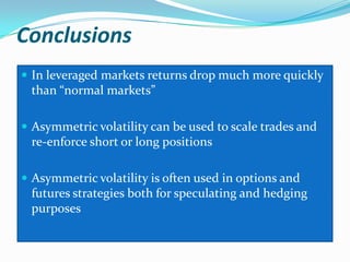 Asymmetric Volatility | PPTX