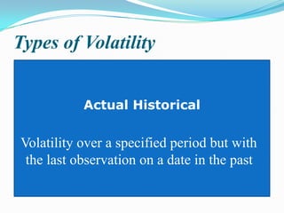 Asymmetric Volatility | PPT