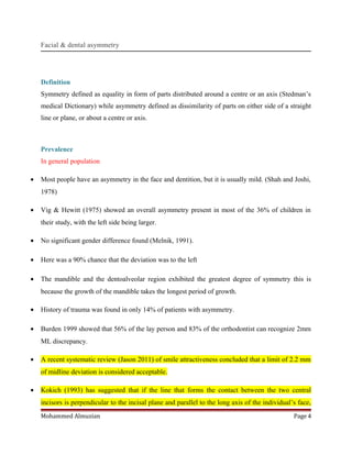 Asymmetry (dental and skeletal) / for orthodontists by Almuzian | DOC