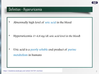 Asymptomatic Hyperuricemia.pptx......... | PPTX