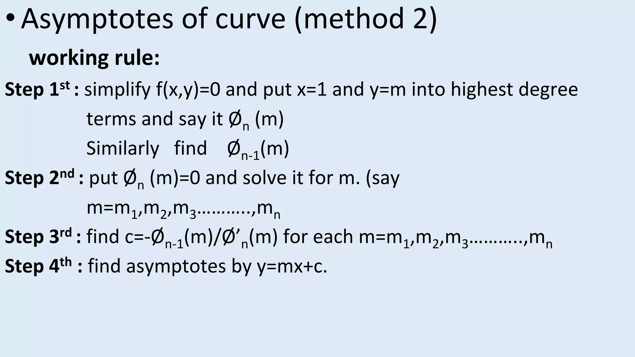 Asymptotes | WORKING PRINCIPLE OF ASYMPTOTES | PPTX