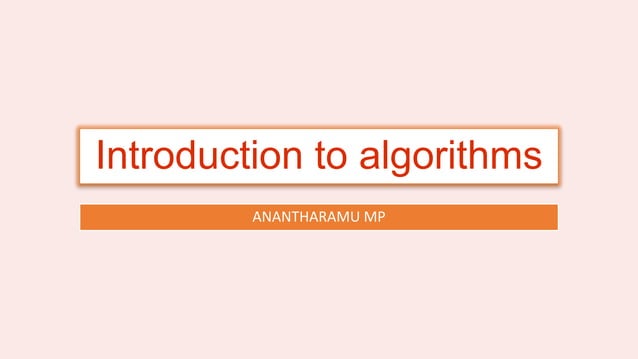 Brief introduction to Algorithm analysis | PPT