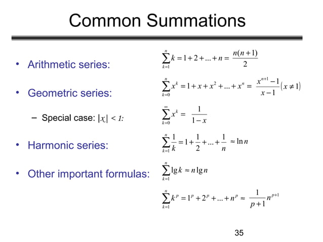 Asymptotic analysis | PPT | Computing | Technology & Computing