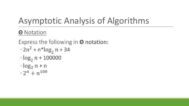 Lecture 5 Asymptotic Analysis Of Algorithms