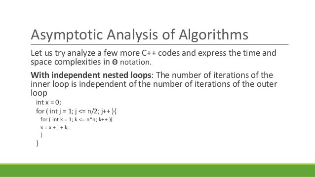 Lecture 5: Asymptotic analysis of algorithms Lecture 5: Asymptotic analysis of algorithms