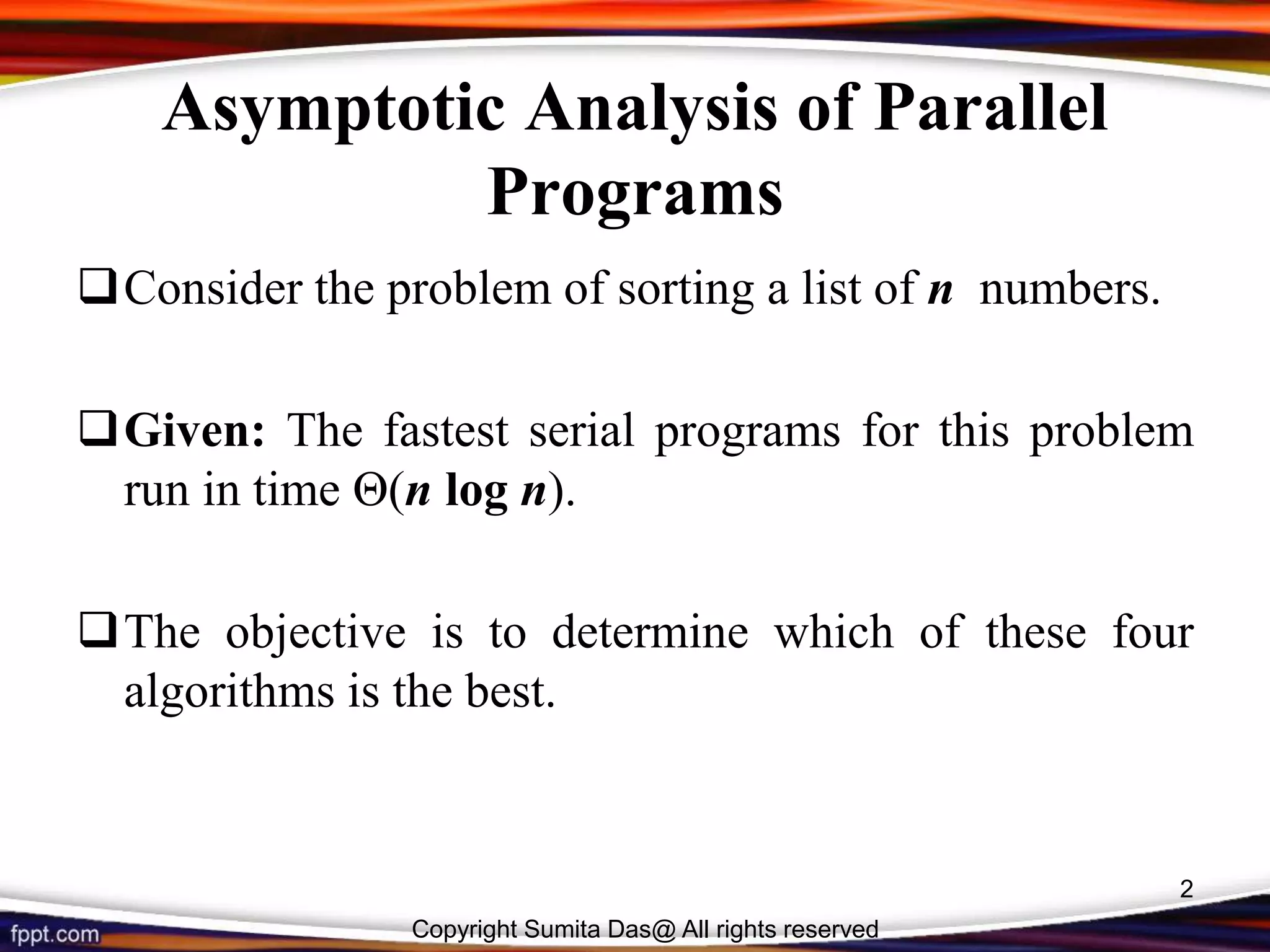 Asymptotic analysis of parallel programs | PPT