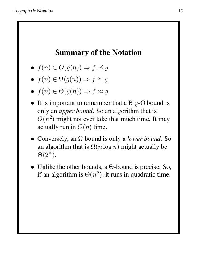 Asymptotic notation