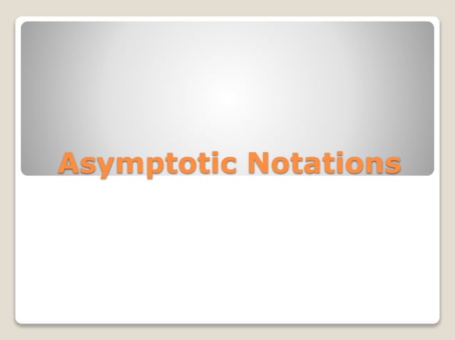 Asymptotic notation | PPT