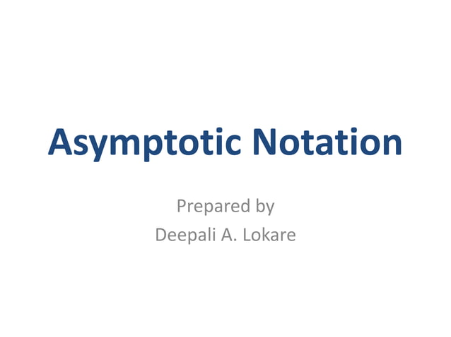 Asymptotic notation | PPT